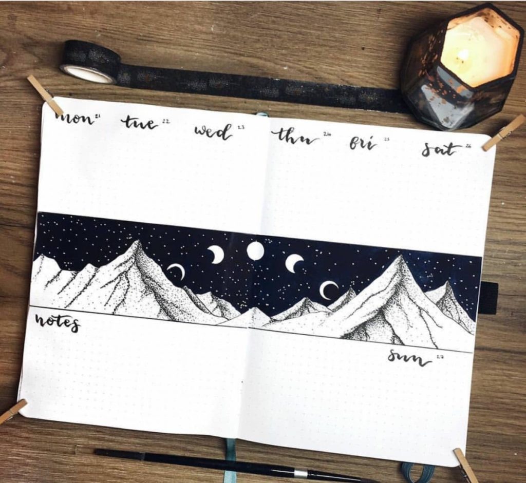 25 Galaxy and Space Themed Bujo Spreads You Need - atinydreamer