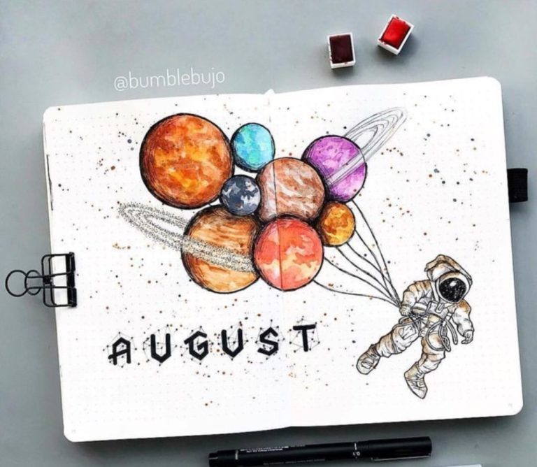 25 Galaxy and Space Themed Bujo Spreads You Need - atinydreamer