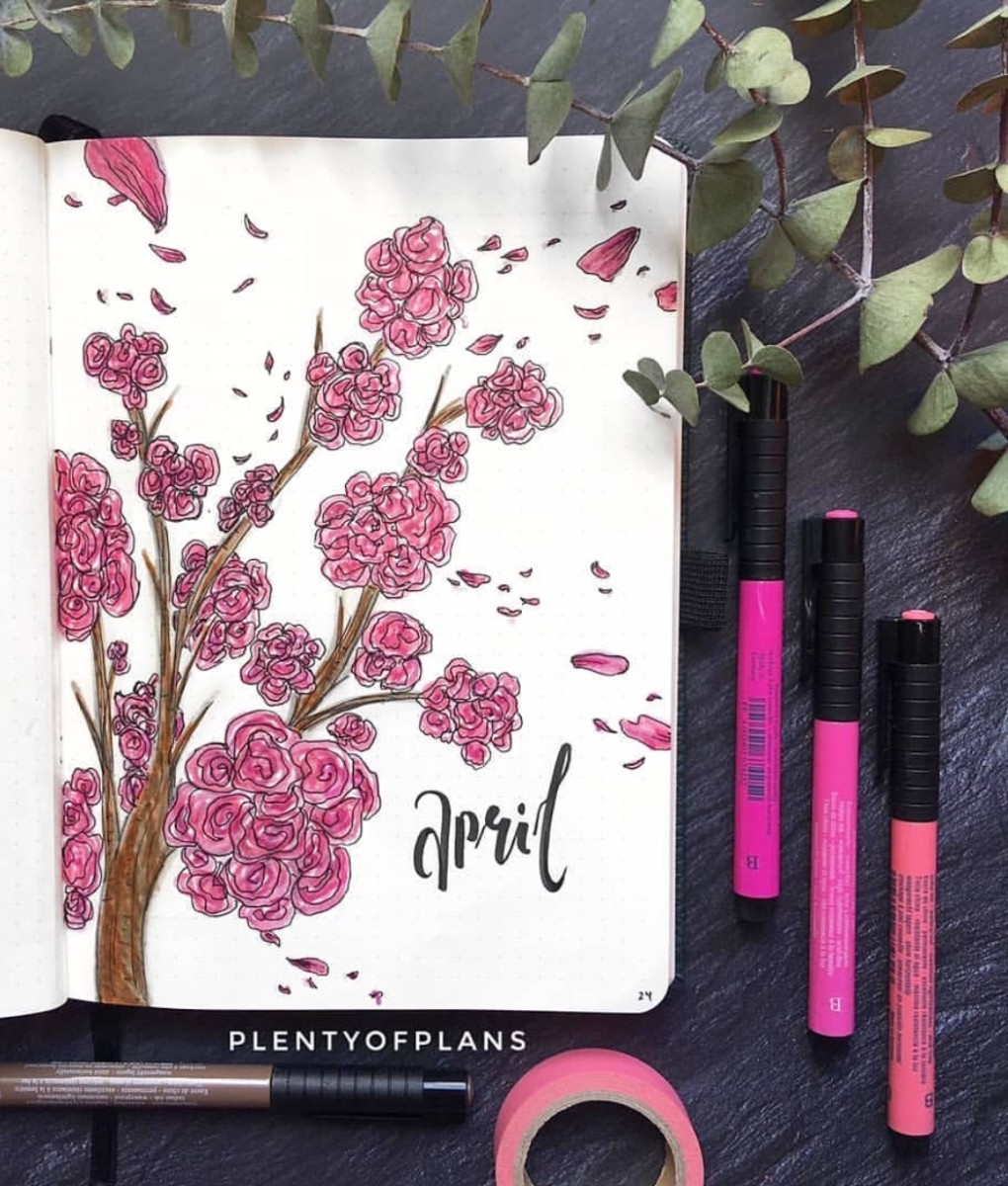 25 Wonderful April Bujo Spreads You Need to See - atinydreamer