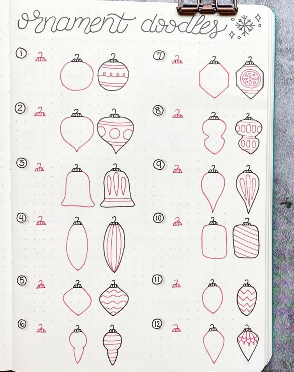 24 Adorable Christmas Doodles to Draw in Your Journal - atinydreamer