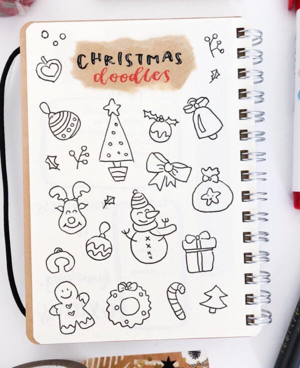 24 Adorable Christmas Doodles to Draw in Your Journal - atinydreamer