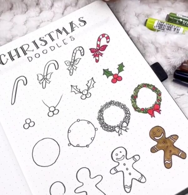 24 Adorable Christmas Doodles to Draw in Your Journal - atinydreamer