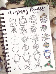 24 Adorable Christmas Doodles to Draw in Your Journal - atinydreamer