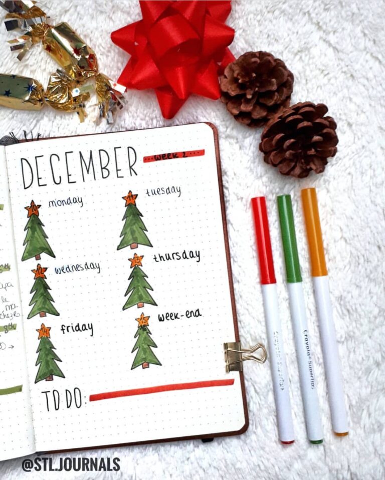 35 Gorgeous December Bullet Journal Spreads to Take Inspiration From ...