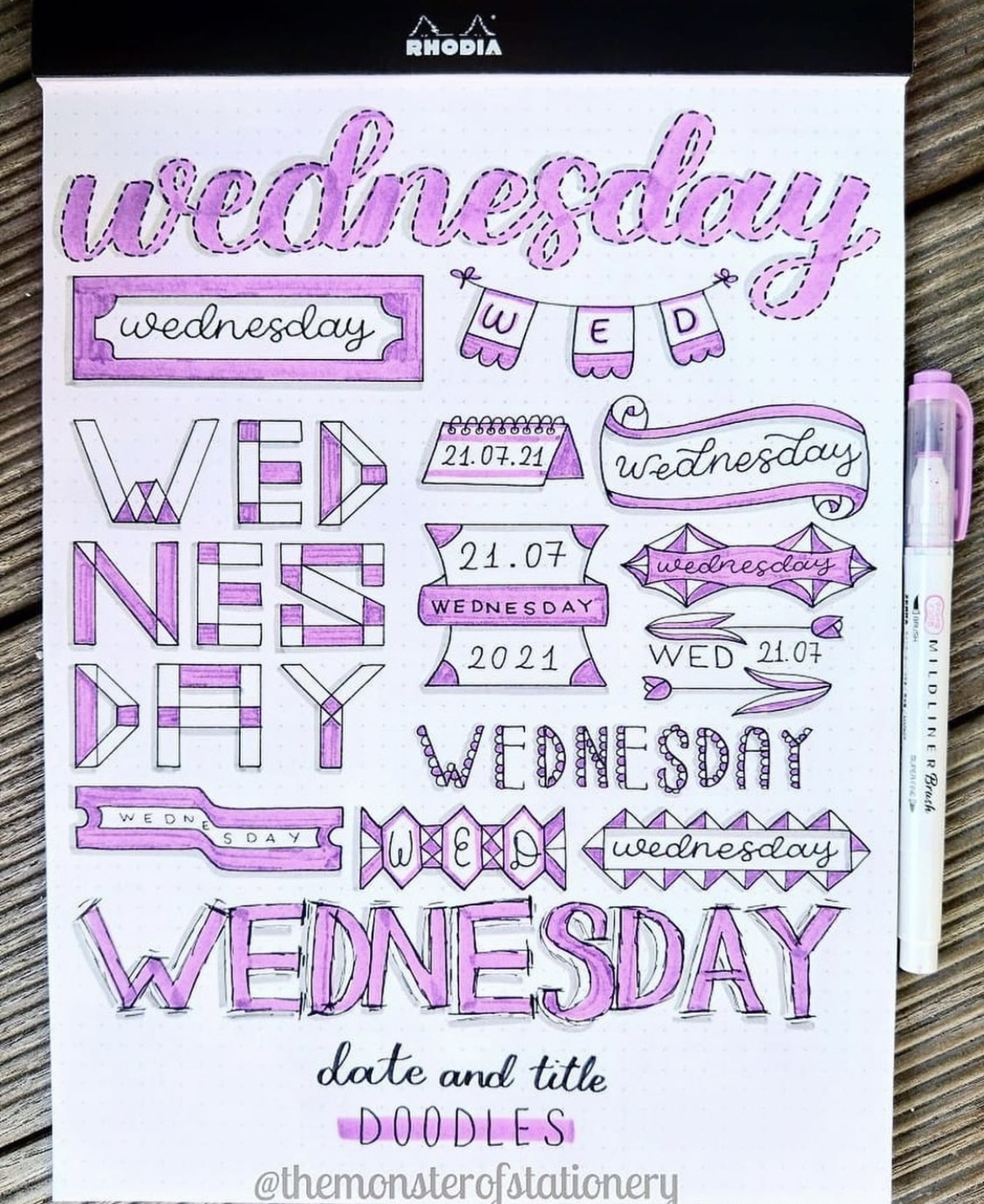 61 Best Bujo Weekday Titles for Inspiration - atinydreamer