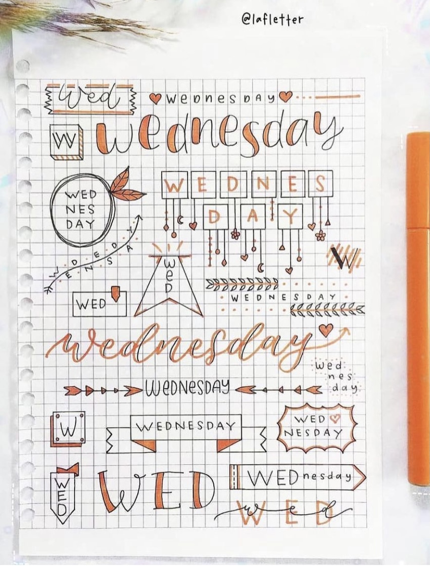 61 Best Bujo Weekday Titles for Inspiration - atinydreamer