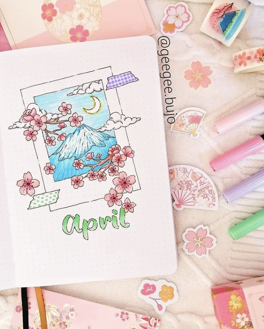58 Best April Bujo Cover Spreads for Inspiration - atinydreamer