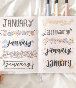 16 Best January Bullet Journal Headers to Copy - atinydreamer
