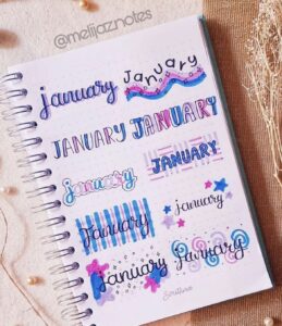 16 Best January Bullet Journal Headers to Copy - atinydreamer