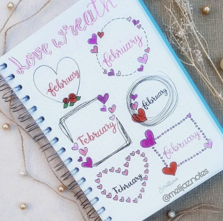 22 Best February Bujo Header to try for Your Journal - atinydreamer