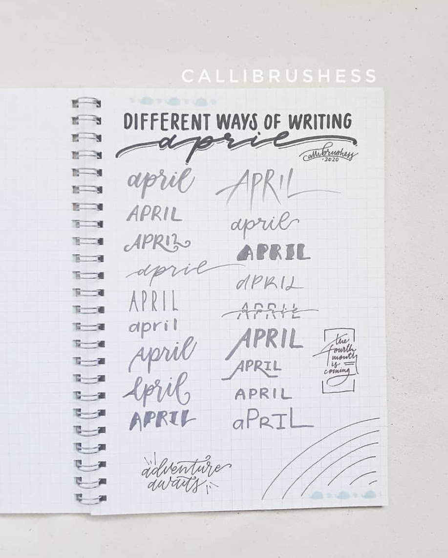 22 Best April Bujo Headers to replicate for Your Journal - atinydreamer