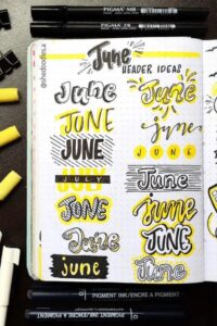 31 Unique June Bujo Headers to Add Charm to Your Pages - atinydreamer