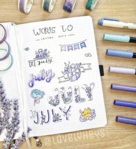 31 Best July Bujo Headers to add color to your spreads - atinydreamer